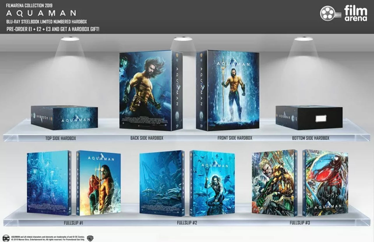 AQUAMAN [4K UHD + 3D + 2D] Blu-ray STEELBOOK SET [FILMARENA] HARDBOX S ...
