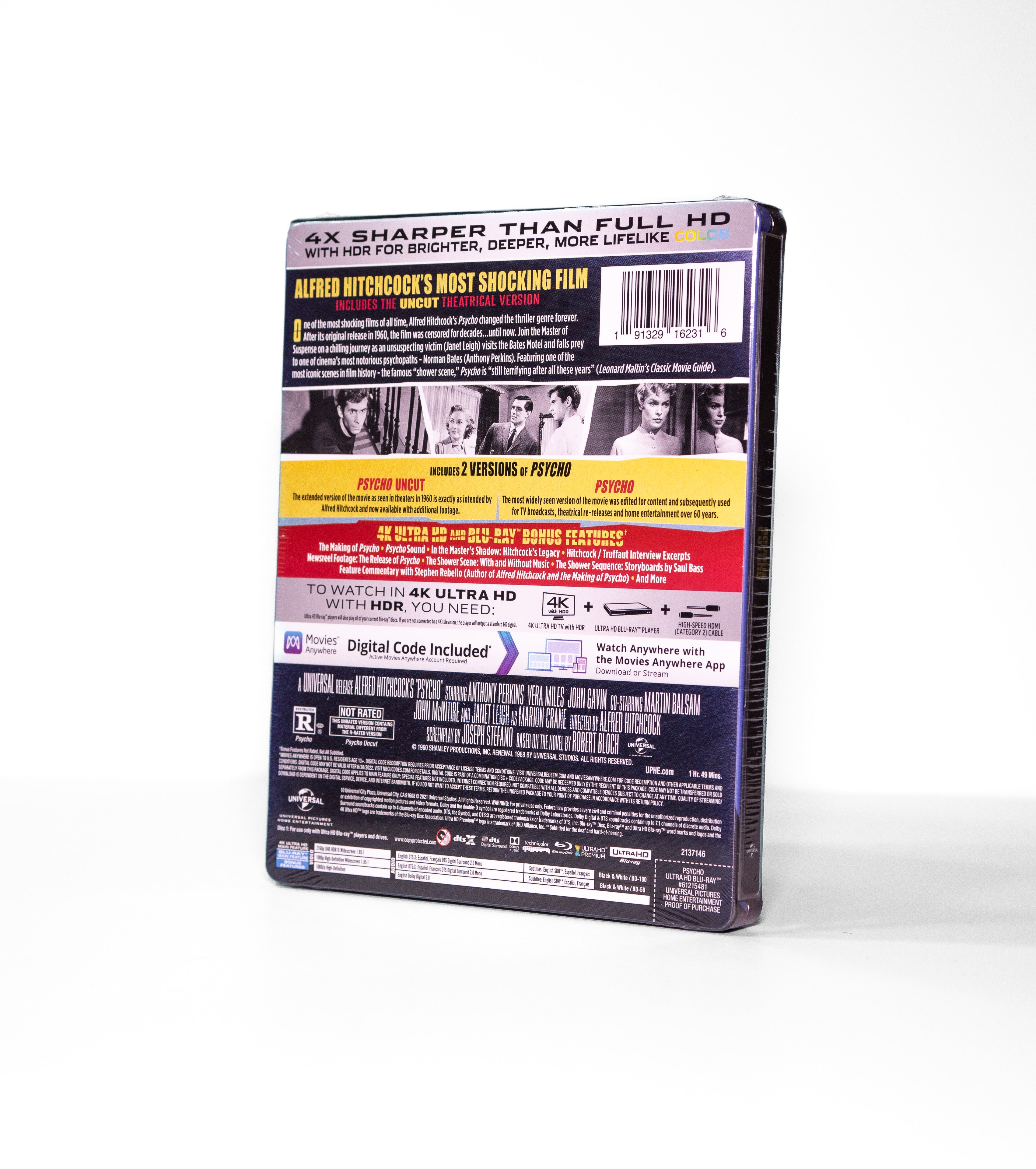 Psycho Steelbook (4K +Blu-ray) – Steelbooks
